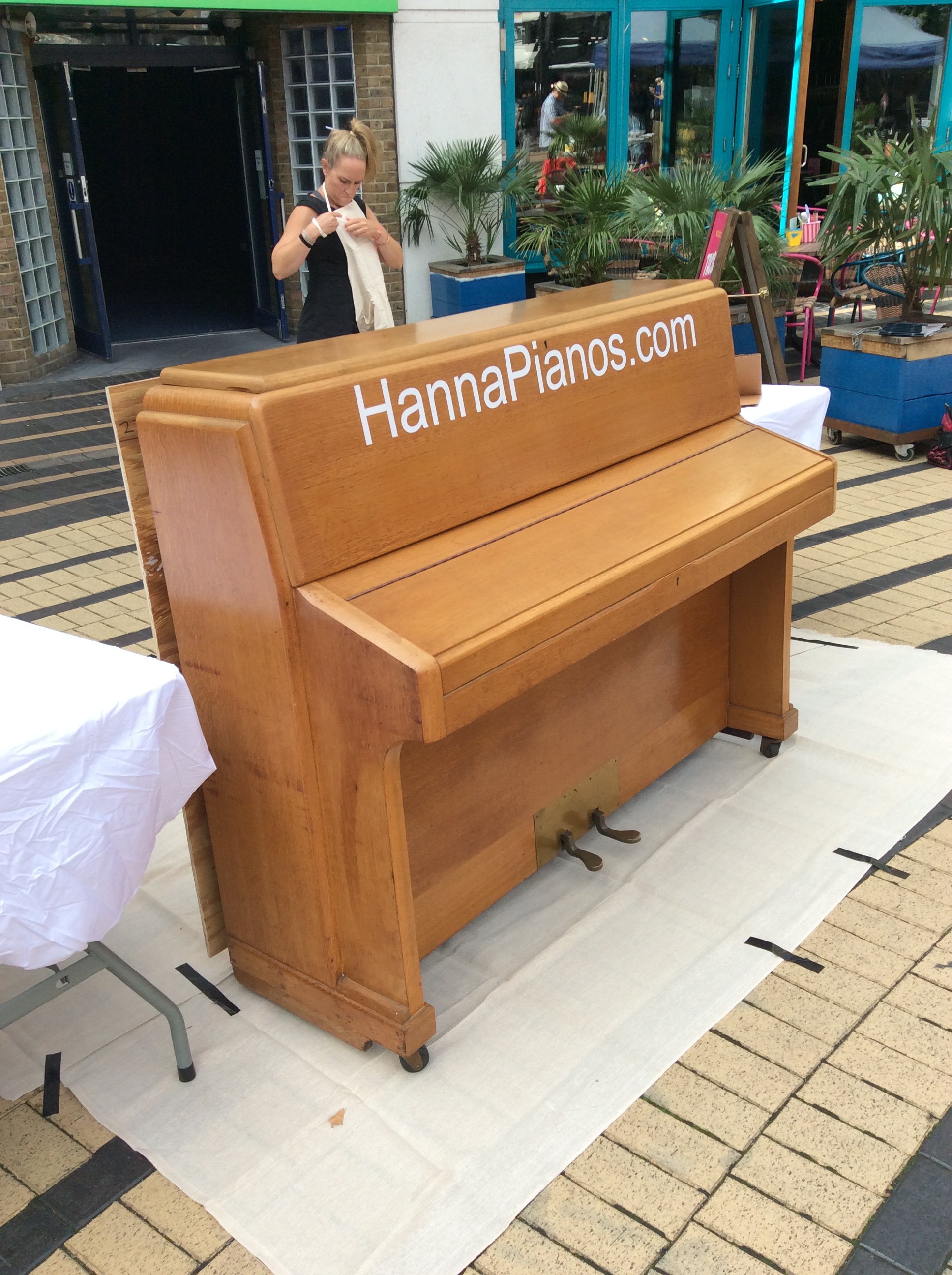 Morley Hand-Painted 'Love Wimbledon' Piano | Hanna Pianos